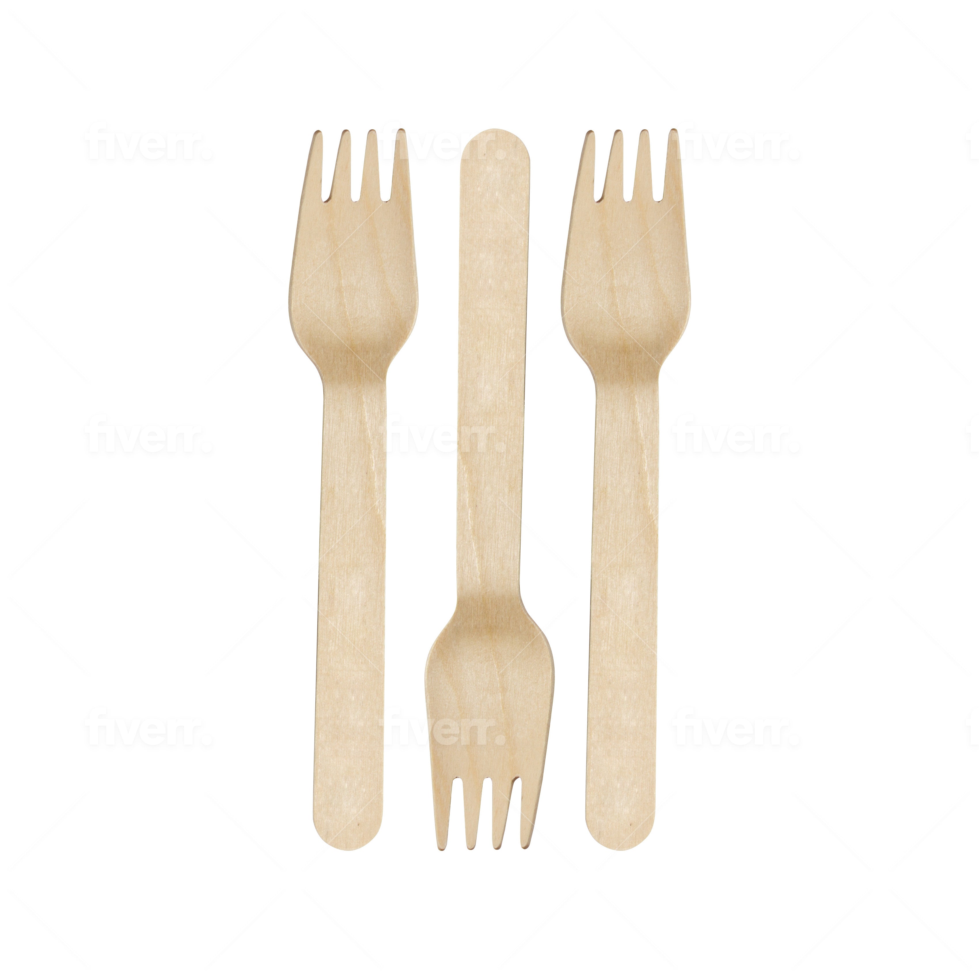 Foodstiks Disposable & Backyard Compostable Wooden fork, Standard shape ...