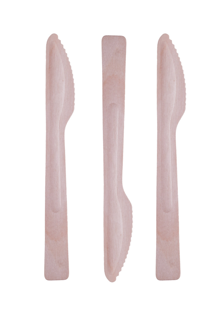 Foodstiks Disposable & Backyard Compostable Wooden knife, PREMIUM shape ...